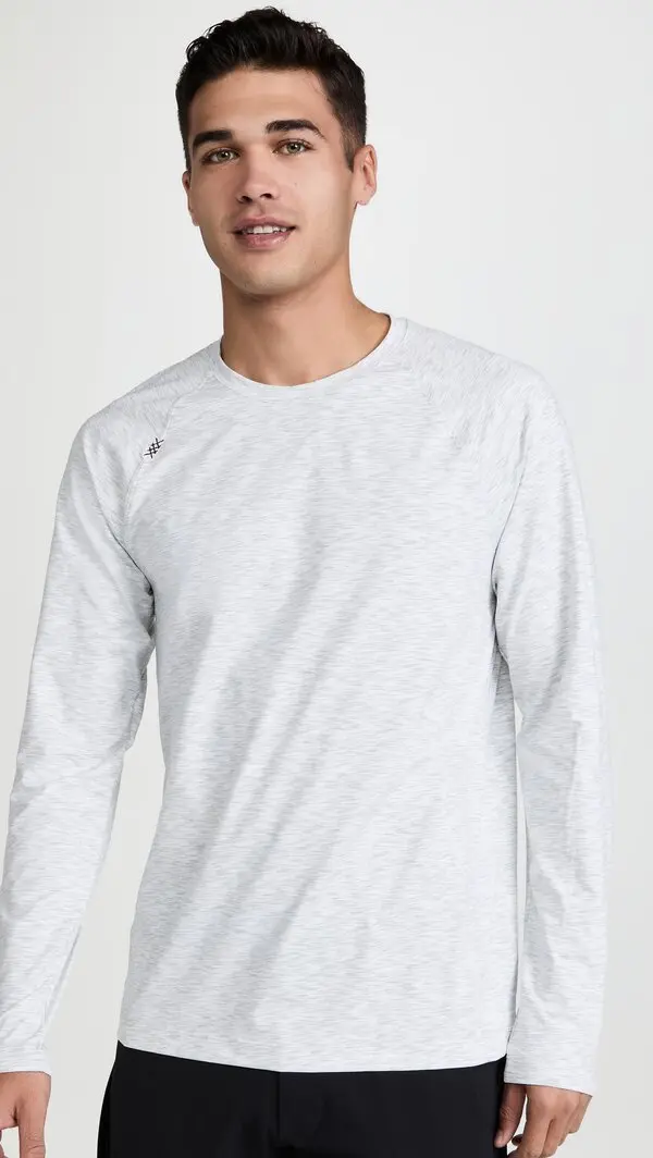 RHONE Reign Long Sleeve Tee - Gray Space Dye