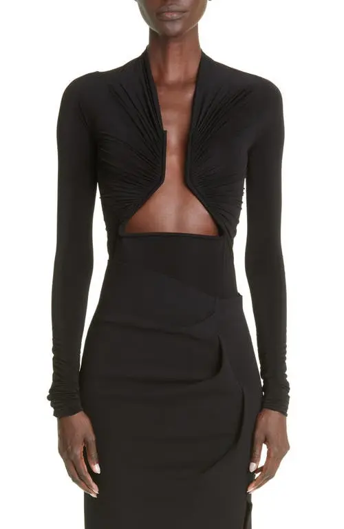 Rick Owens Gathered Asymmetric Maxi Skirt