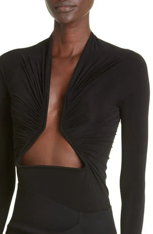 Rick Owens Gathered Asymmetric Maxi Skirt