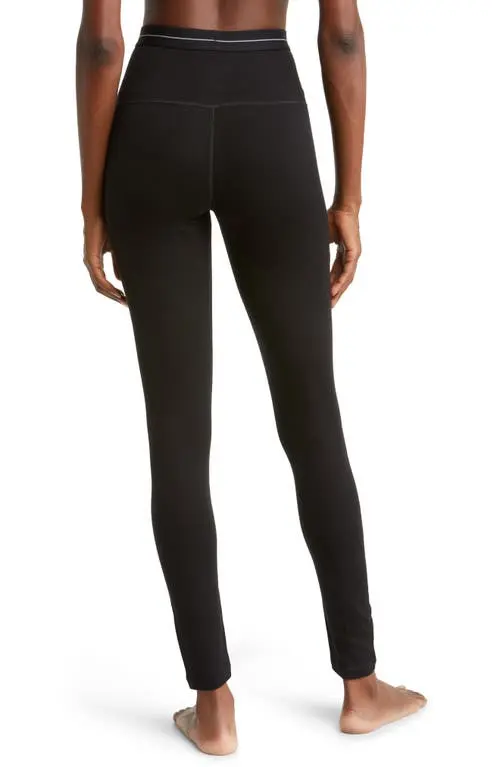 Icebreaker 260 Tech High Waist Wool Base Layer Leggings - Black