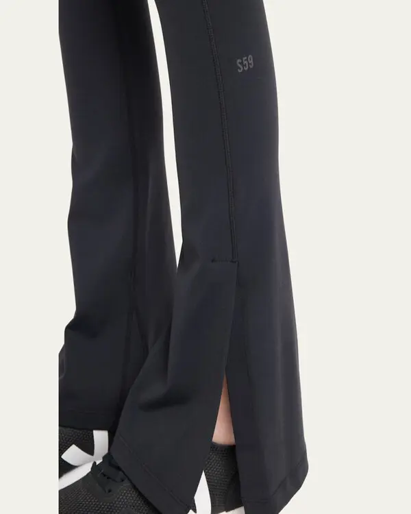 Splits59 Racquel High-waisted Slit Flare Pants