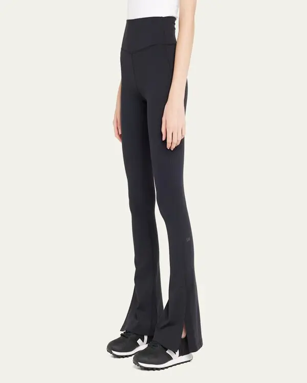 Splits59 Racquel High-waisted Slit Flare Pants