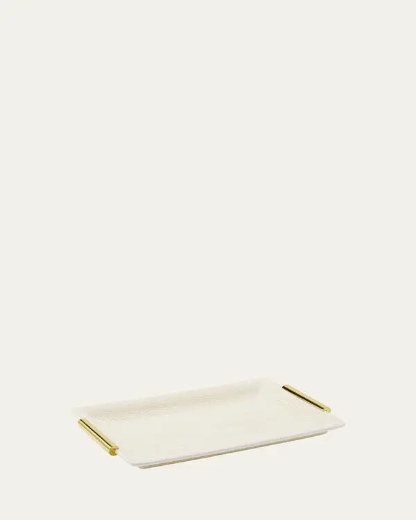 Aerin Faux Shagreen Small Vanity Tray - Cream
