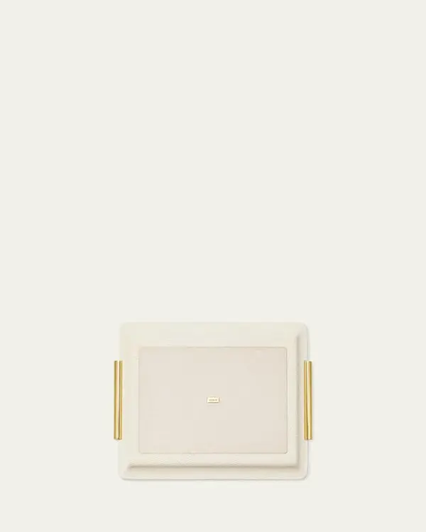 Aerin Faux Shagreen Small Vanity Tray - Cream