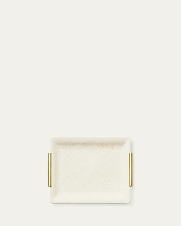 Aerin Faux Shagreen Small Vanity Tray - Cream