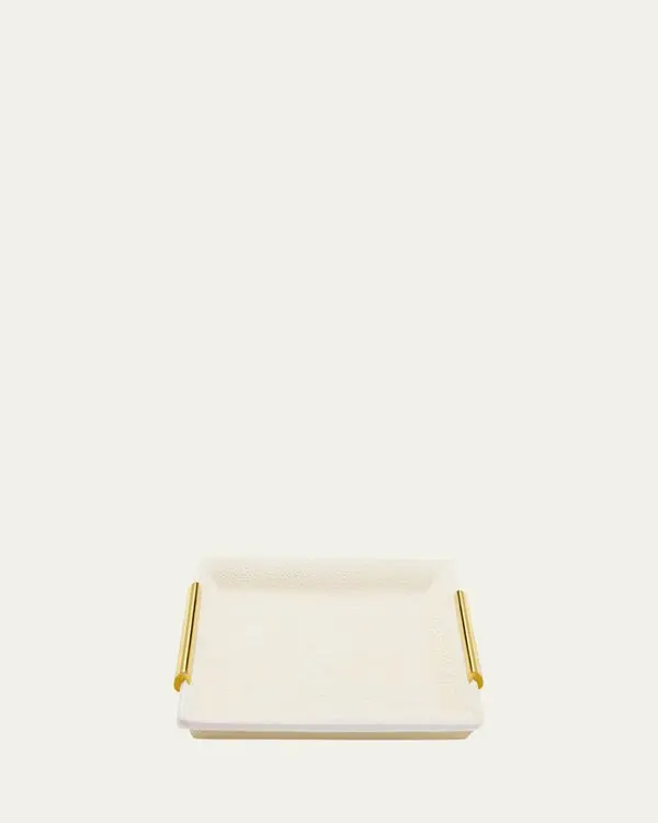 Aerin Faux Shagreen Small Vanity Tray - Cream
