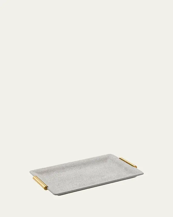 Aerin Faux Shagreen Small Vanity Tray - Gray