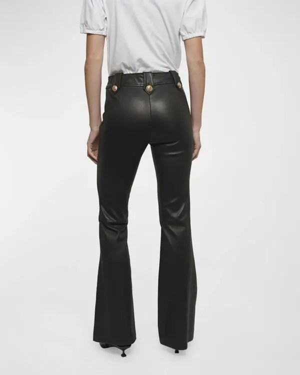 Derek Lam 10 Crosby Robertson Flared Leather Sailor Trousers