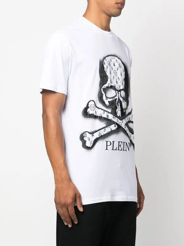 Philipp Plein Skull-print Rhinestone T-shirt - White