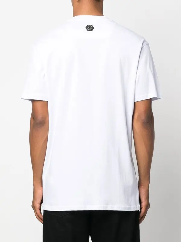 Philipp Plein Skull-print Rhinestone T-shirt - White