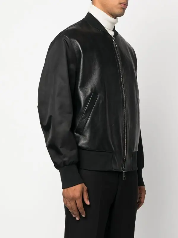 Bomber En Cuir Mixte Neil Barrett Pour Homme - Taille M, Occasion Parfait état