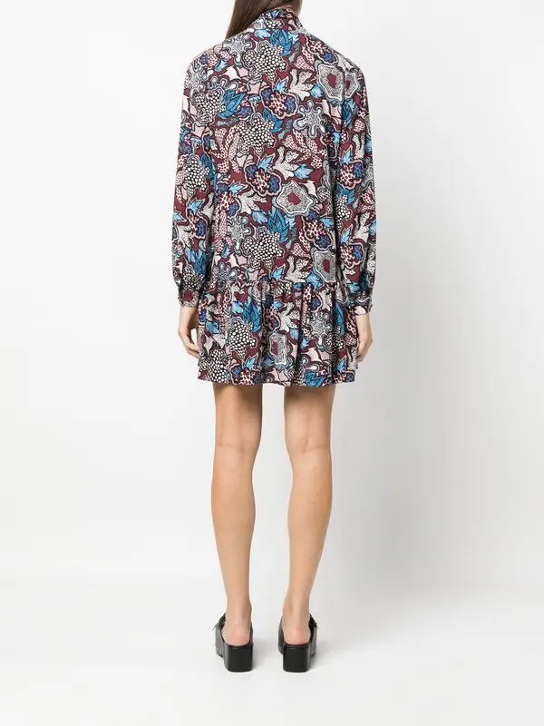 Diane Von Furstenberg Abstract Pattern Midi Dress