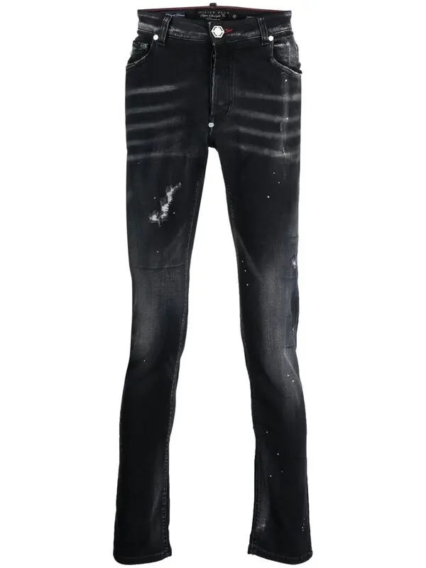 Philipp Plein Distressed Skinny-cut Jeans