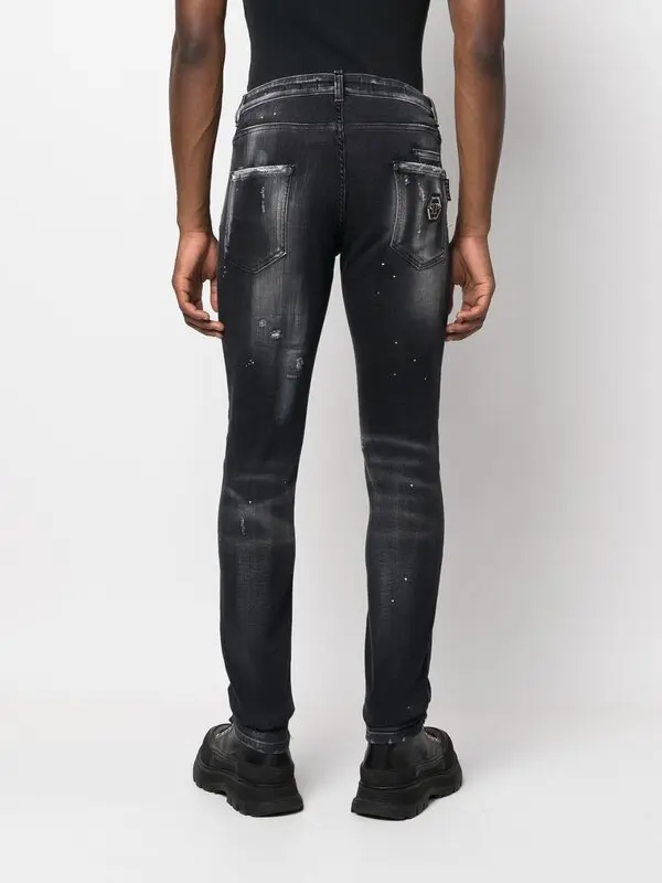 Philipp Plein Distressed Skinny-cut Jeans