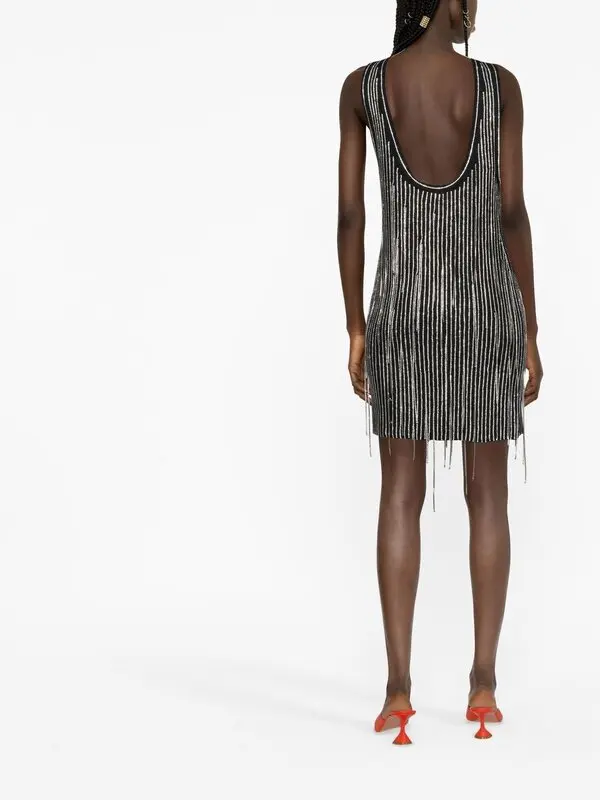 Philosophy Di Lorenzo Serafini Crystal-embellished Sleeveless Dress - Black
