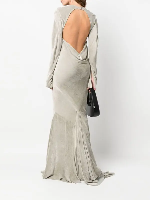 Rick Owens Fishtail-Train Evening Dress In Grey - 59% Off | Editorialist