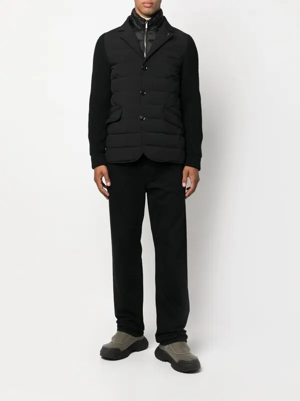 MOORER Button-up Padded Jacket - Black