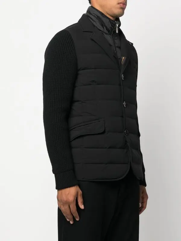 MOORER Button-up Padded Jacket - Black