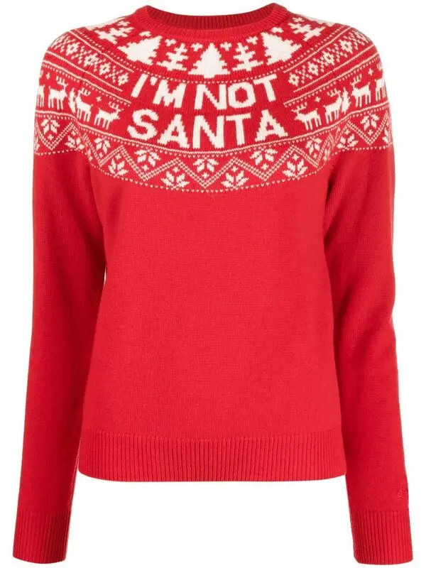 MC2 SAINT BARTH Intarsia-knit Jumper - Red