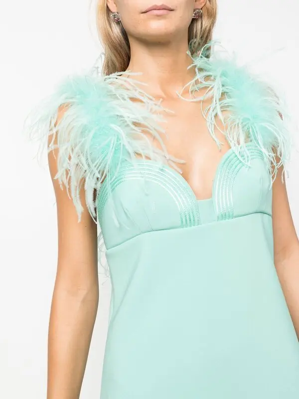 Elie Saab Feather-detail Dress