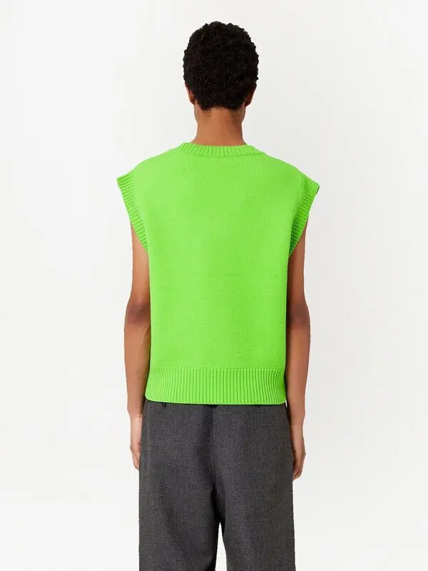 Ami De Coeur Knitted Vest - Green