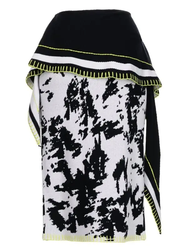 ONEFIFTEEN X Beyond The Radar Knitted Cow Print Skirt