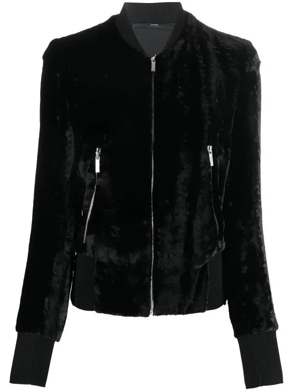 SAPIO Velvet Bomber Jacket