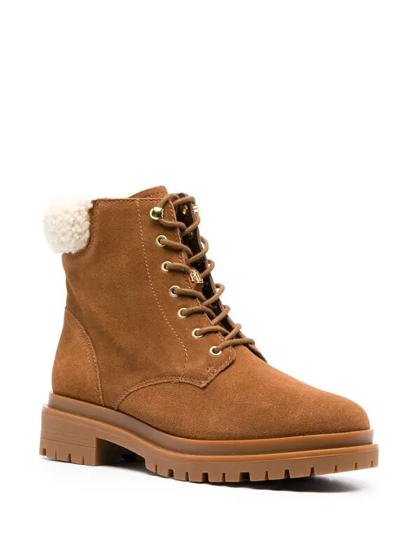 Ralph Lauren Carlee Suede Boots - Brown