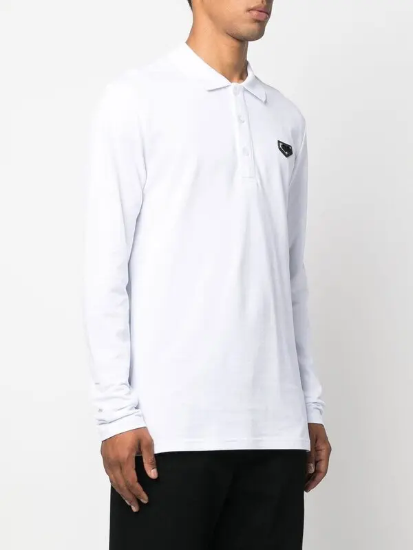 Philipp Plein Logo-plaque Polo Shirt - White
