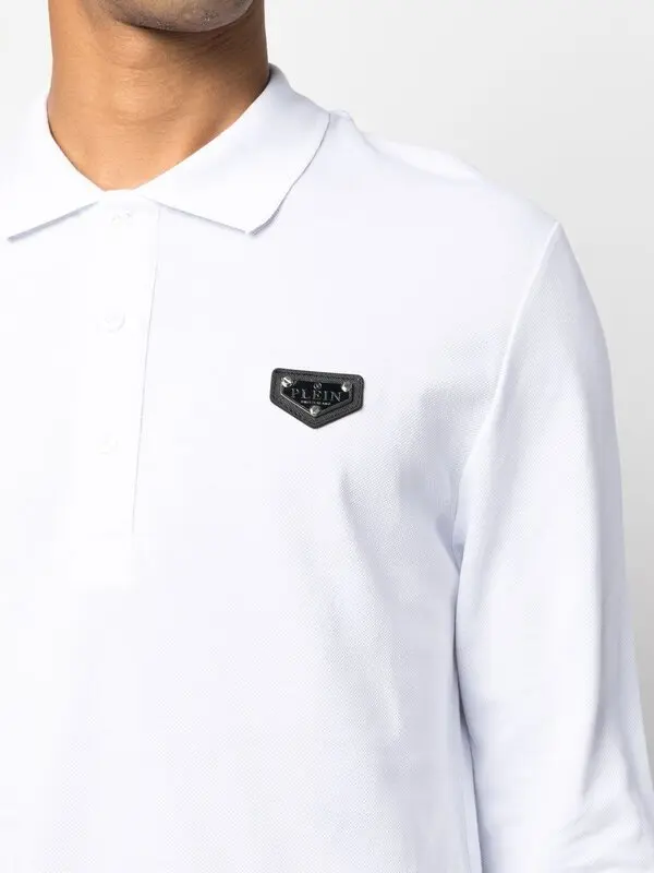 Philipp Plein Logo-plaque Polo Shirt - White