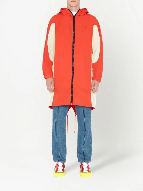 JW Anderson Logo-embroidered Color-block Parka