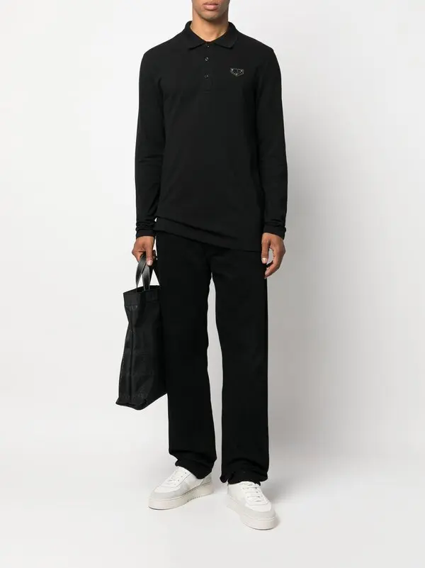 Philipp Plein Logo-plaque Polo Shirt - Black
