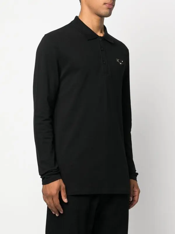 Philipp Plein Logo-plaque Polo Shirt - Black