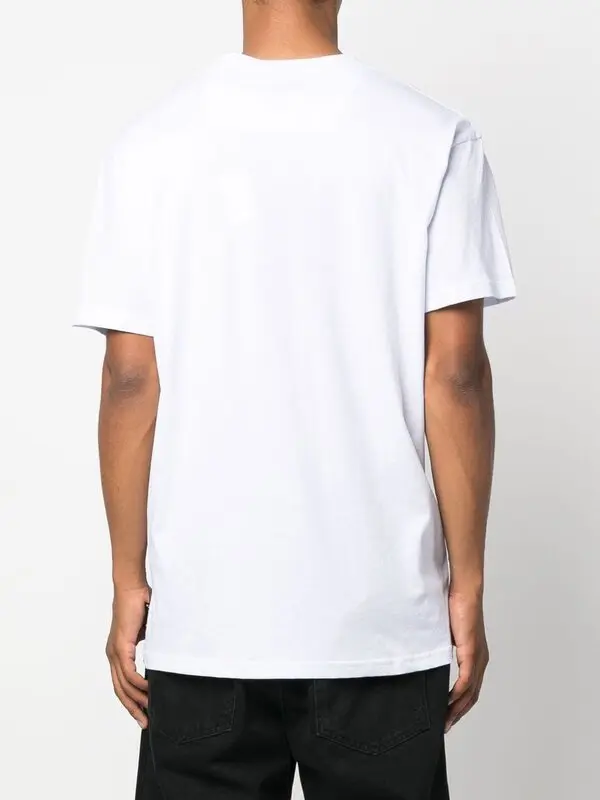 Philipp Plein Logo-plaque V-neck T-shirt - White