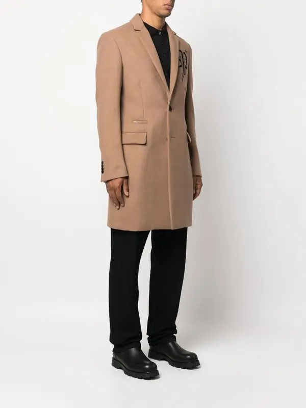 Philipp Plein Gothic Plein Single-breasted Coat - Brown