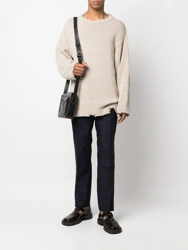 MAISON MARGIELA Straight-leg Tailored Trousers - Blue