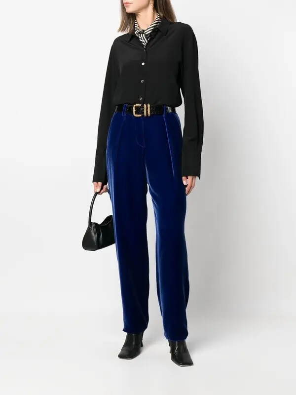 Giorgio Armani Straight-leg Velvet Trousers