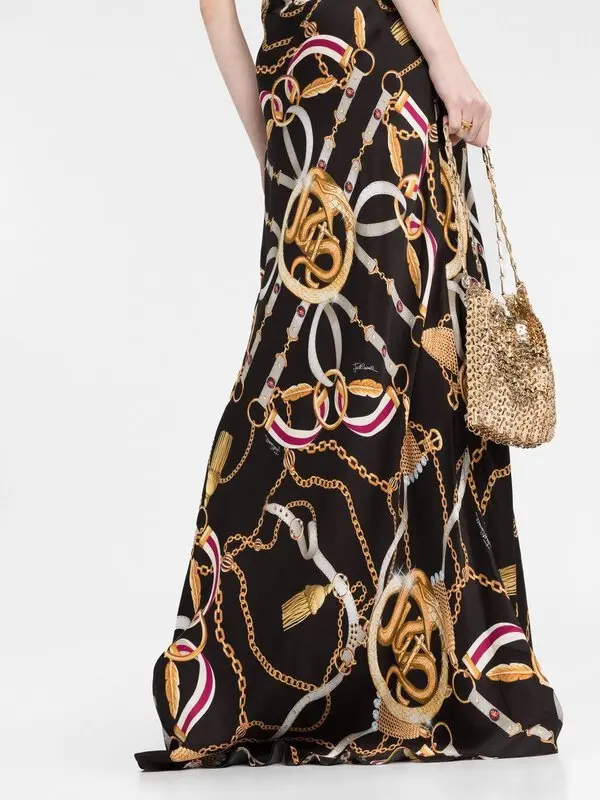 Just Cavalli Harness-print Gown