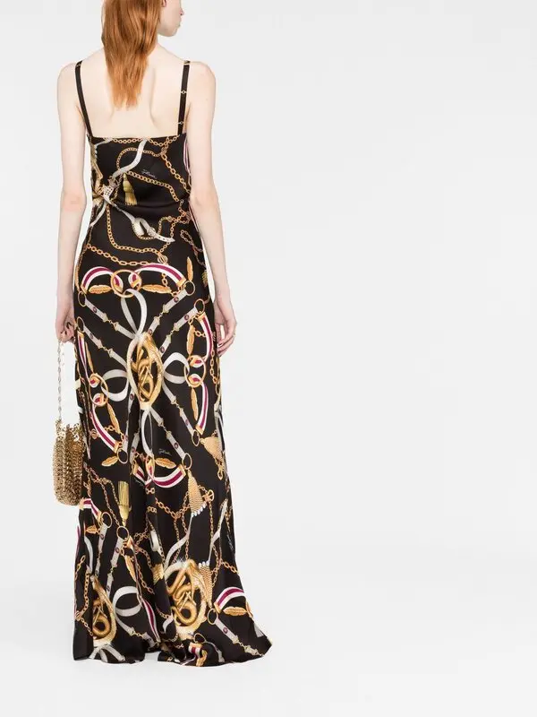 Just Cavalli Harness-print Gown