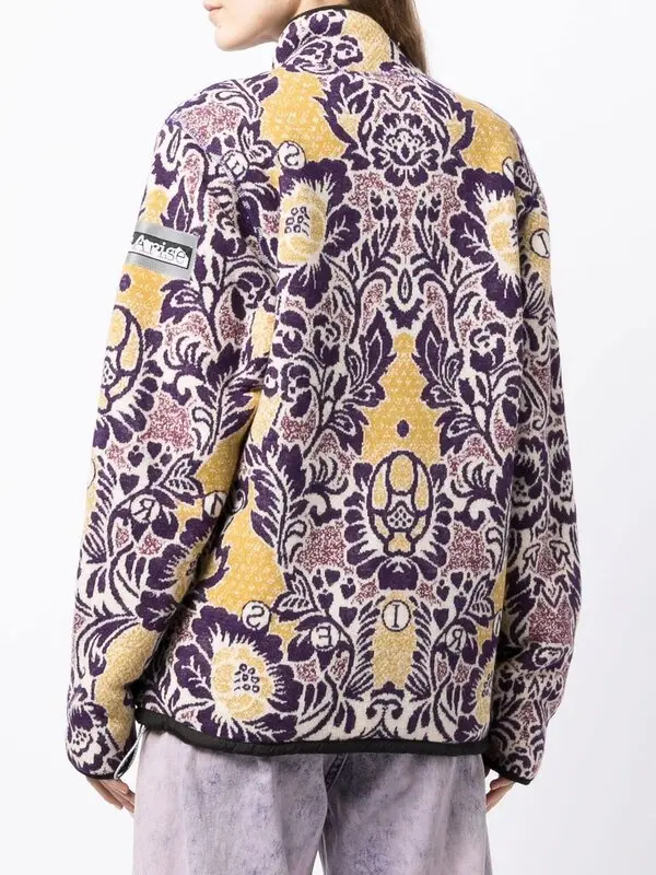 Aries Floral-pattern Zip-up Cardigan