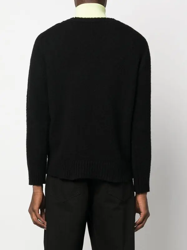 Raf Simons Logo-patch V-neck Jumper