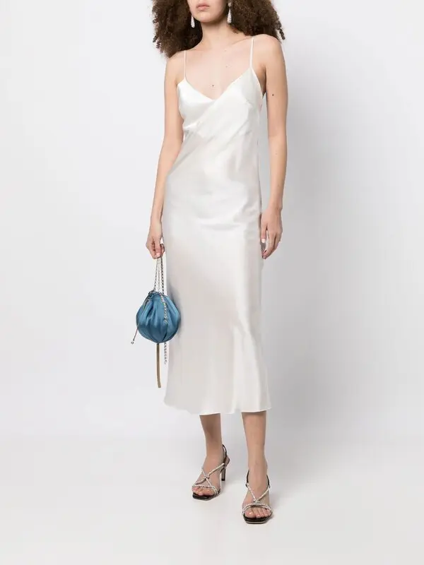 GILDA & PEARL Sophia Midi Slip Dress - White