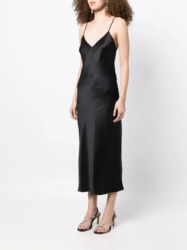 GILDA & PEARL Sophie Midi-slip Dress - Black