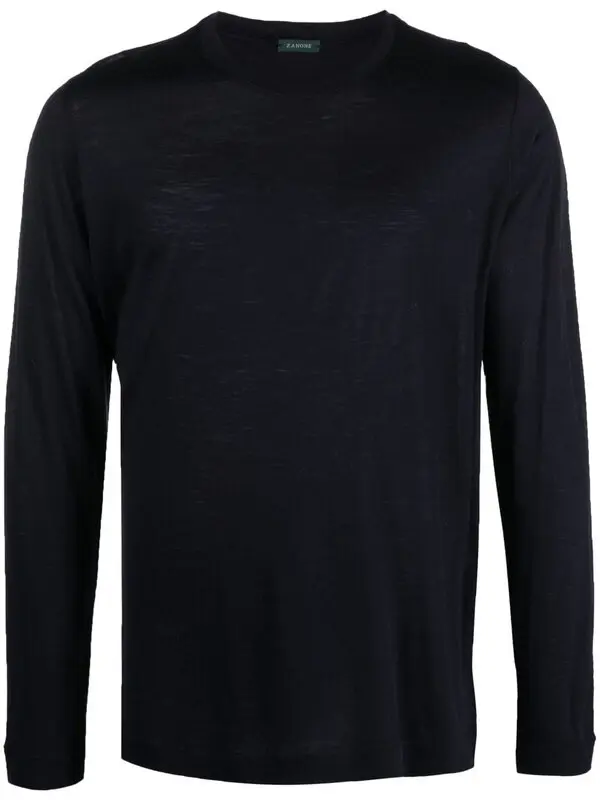 ZANONE Crew-neck Virgin Wool T-shirt