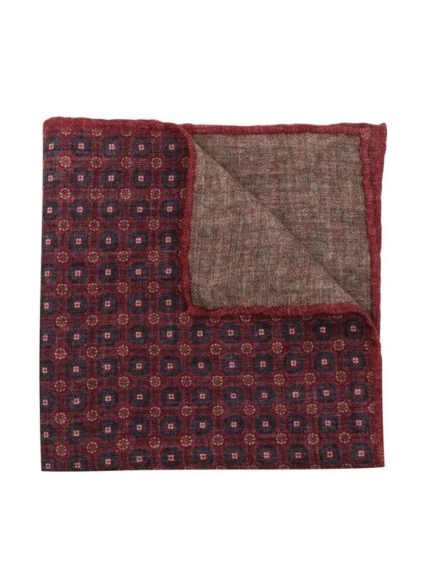 Brunello Cucinelli All-over Graphic-print Handkerchief - Red