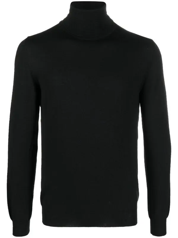 ZANONE Roll Neck Jumper - Black