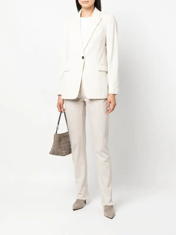 Brunello Cucinelli Ribbed Single-breasted Blazer