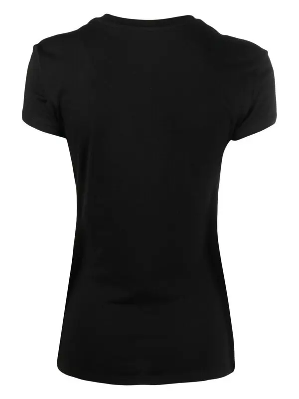 Philipp Plein Embroidered-logo Cotton T-shirt - Black