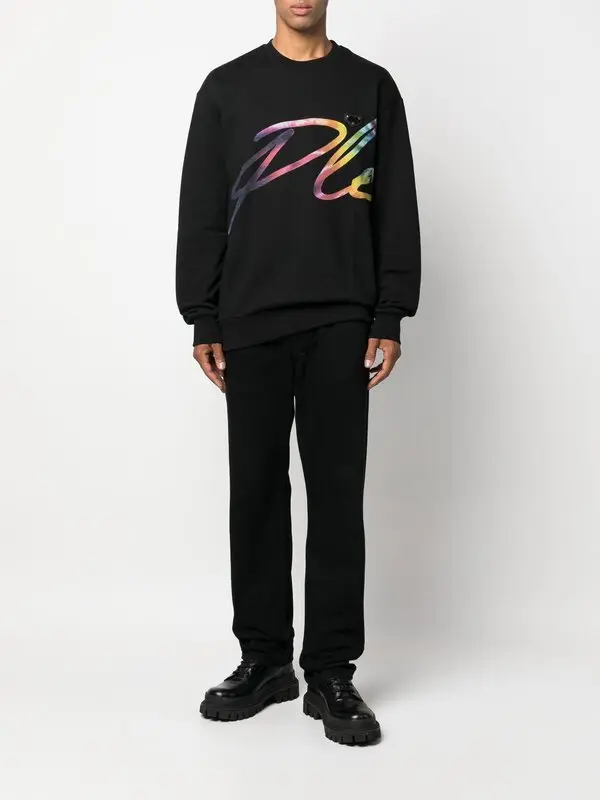 Philipp Plein Signature Logo-print Sweatshirt - Black