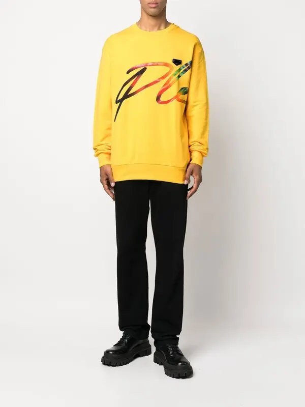 Philipp Plein Logo-print Sweatshirt - Yellow